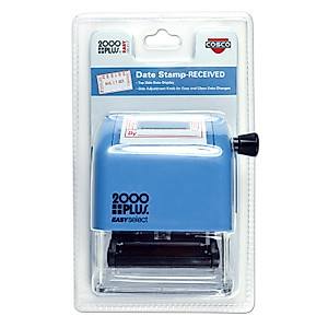 2000 PLUS Easy Select Self-Inking Date/Phrase Stamp, RECEIVED, 1-7/8" x 1" Impression, Red Ink