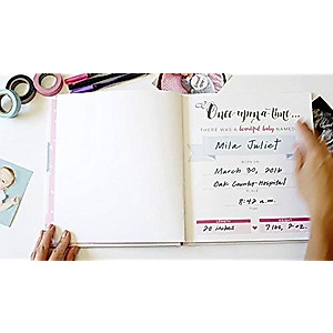Bobee Hello Baby Memory Book, a journal scrapbook for girls milestones and memories first 5 years