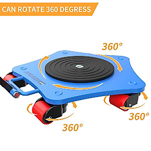 Amarite Machine Skate 8800lbs Capacity-Heavy Duty Machinery Mover Dollies with 360 Degree 5 Swivel Rollers for Industrial Use - Equipment Skates Moving Roller for Warehouse and Workshop Transporting