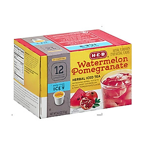 HEB Brew Over Ice, Watermelon Pomegranate Lemonade Single Serve Cups compatible with Keurig 2.0, 12 cts