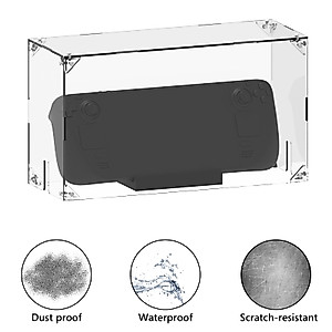 Geekria Acrylic Dust Cover Transparent Dust Guard Compatible with Steam Deck Charging Dock, Anti Scratch Waterproof Protective Clear Acrylic Cover Sleeve Display Box