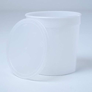 ePackageSupply 1/4 Gallon (32 oz) 1 Quart Food Storage Containers with Lids -Freezer and Microwave Safe Storage Containers, Round Plastic Containers with Lid, BPA Free, Translucent