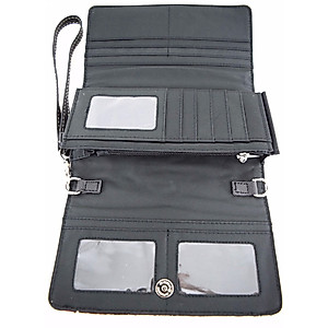 Western Style Tooled Leather Buckle Concealed Carry Purse Country Handbag Women Shoulder Bag Wallet Set (Beige Set)