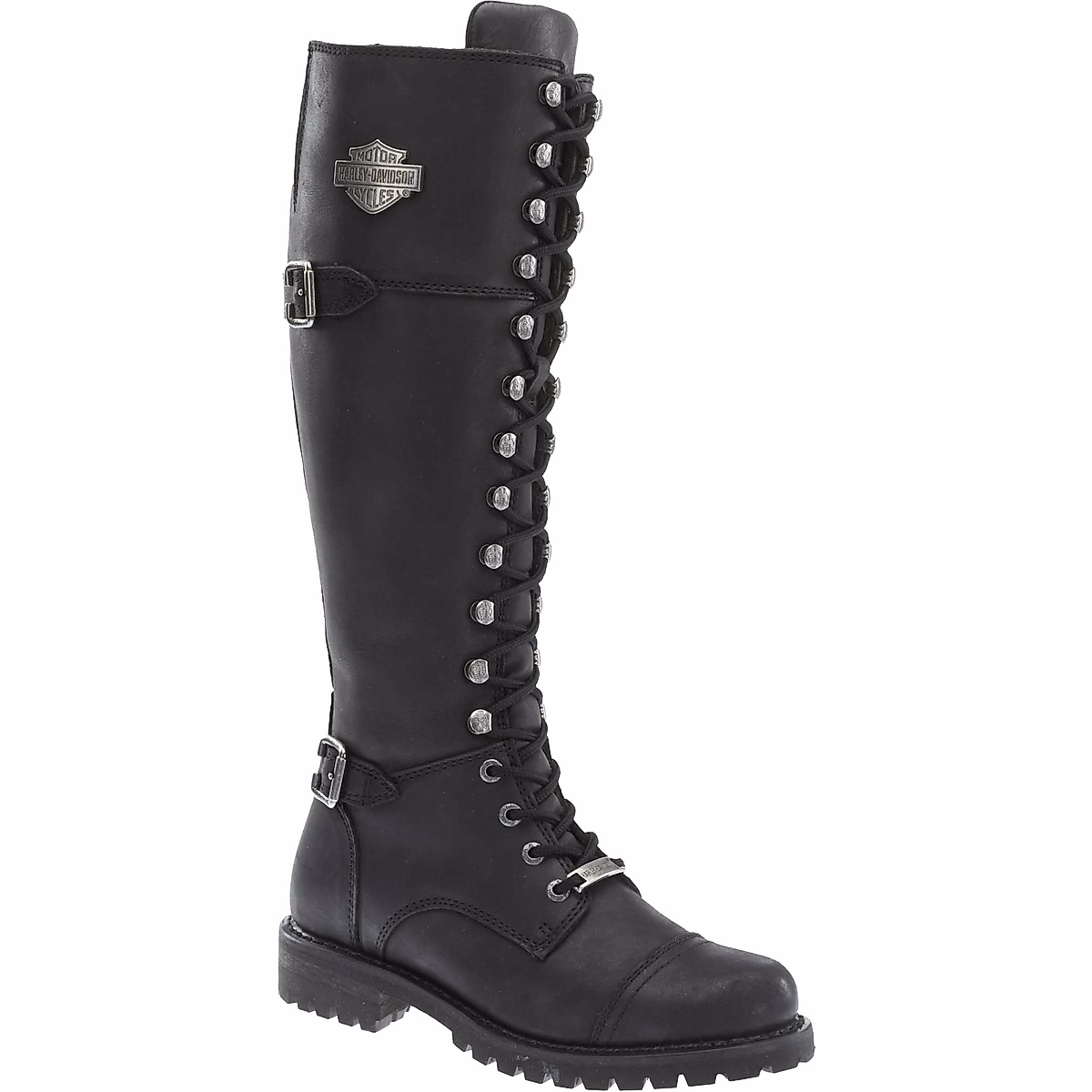 Harley-Davidson Footwear Women's Beechwood Leather Motorcycle Fashion Boot, Black, 10