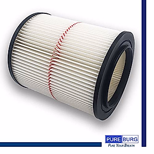 PUREBURG 17816 Replacement Red-Stripe Filter Compatible with Craftsman 5/6/8/12/16/32 Gallon Large Wet Dry Shop Vacs Replace Part# 9-17816/17816, 1-Pack