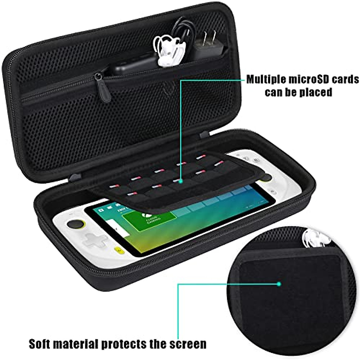 Aenllosi Hard Carrying Case Replacement for Logitech G Cloud Gaming Handheld,Black (Only Case)