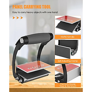 GCCSJ Panel Carrier, Drywall Carrying Tool for Wood, Plywood Lifting Tool with 0-1 Inch Grip Range, Save Effort Wear Resistant Gripper Clamp