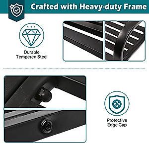 Yewuli 50" Metal Bench Outdoor Garden Benches Porch Patio Bench Weatherproof, Modern Park Benches for Outside Patio Furniture Loveseats Decor Cast Iron Frame, Black