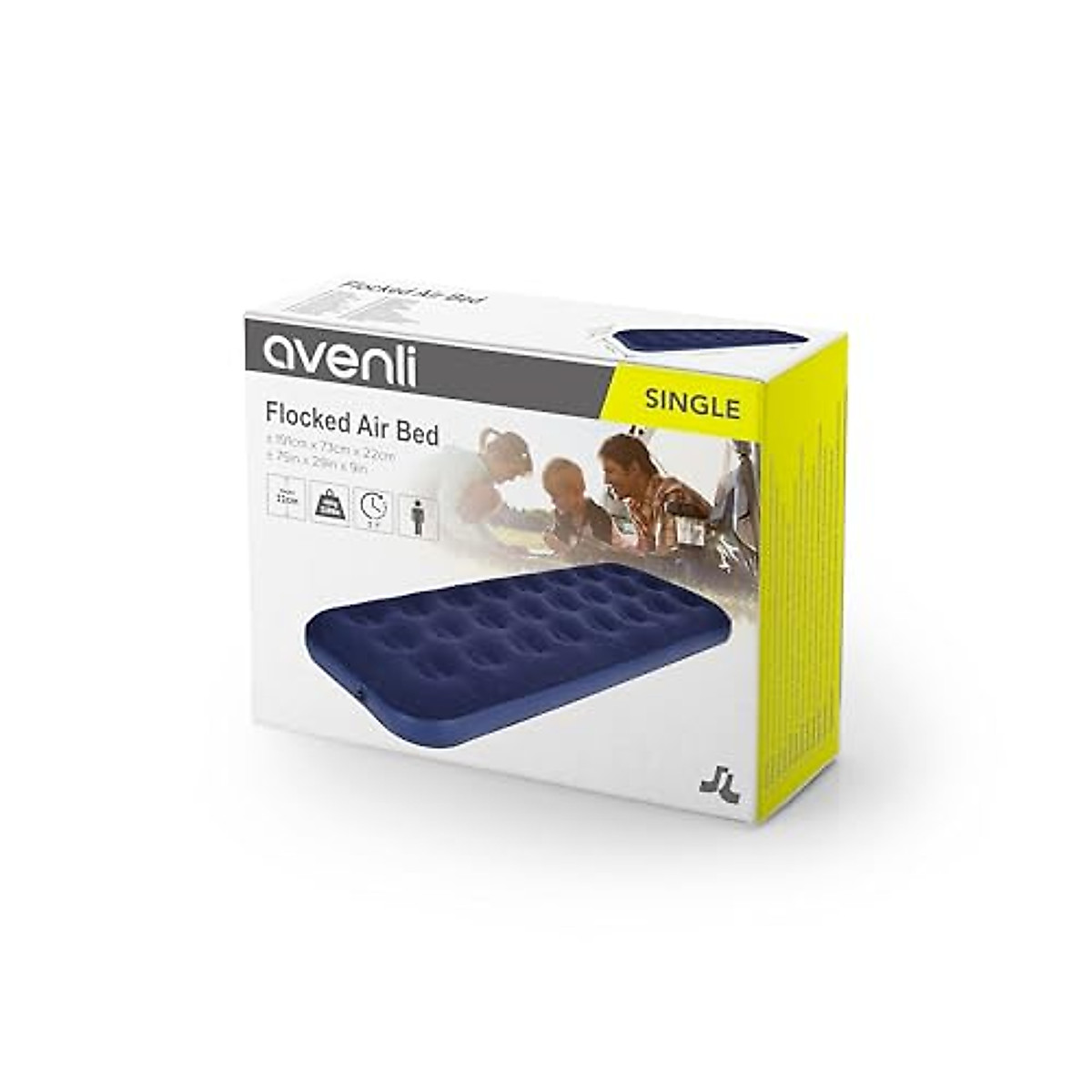 RAPTAVIS Single Size Air Mattress Inflatable Bed, Blow Up Mattress Camping Sleeping Pad