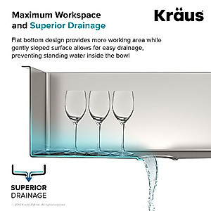 Kraus KHU100-30-1610-53CH Set with Standart PRO Stainless Steel Sink and Bolden Commercial Pull Faucet in Chrome Kitchen Sink & Faucet Combo, 30 Inch