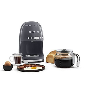 Smeg 50's Retro Style Coffee Maker, Slate Grey DCF02GRUS (Grey)