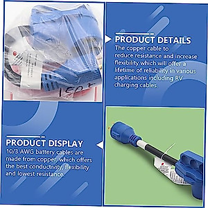 SECFOU 30 RV Charging Cable Male to Female rv Adapter rv Electrical Converter Electric Generator Lock to 3 Prong Adapter dyna-GRO Cord Adapter adapters Rubber Trailer Power Adapter