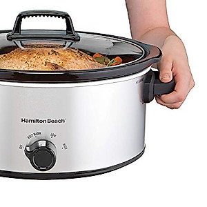 Hamilton Beach 33665 6 Quart Slow Cookers, Silver