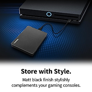 Toshiba 1TB Canvio Gaming - Portable External Hard Drive Compatible with Most PlayStation, Xbox and PC Consoles, USB 3.2. Gen 1 Technology, Black (HDTX110EK3AA)