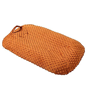 Newborn Lounger Cover, Minky Removable Slipcover for Baby Boy Girl Snugly Fits for 29 x 17 x 4 inches Infant Padded Lounger, Premium Quality Microfiber, Ultra Soft Comfortable (Pumpkin Spice)