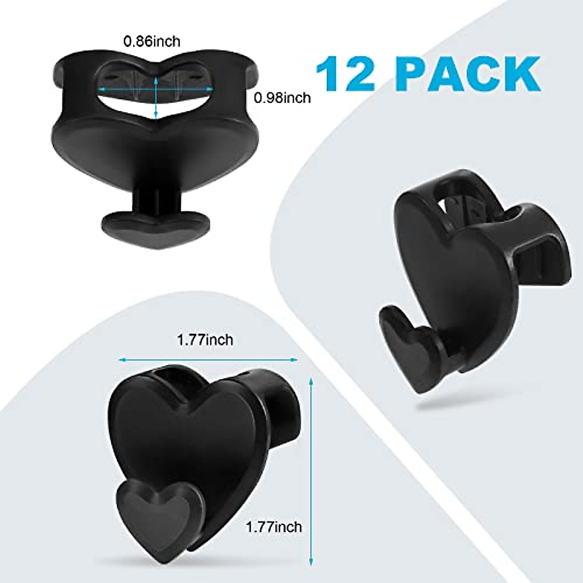 12Pcs Clothes Hanger Connector Hooks,Love Hooks Cascading Hangers Space Saving Organizer for Heavy Duty Clothes Closet