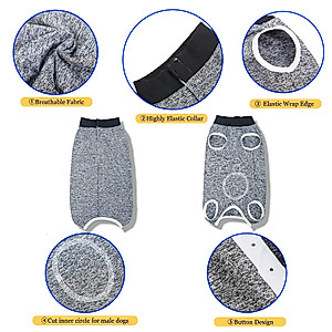 Tonqixope Dog Surgery Recovery Suit-Comfortable & Breathable Dog Recovery Suit After Surgery,Dog Surgical Recovery Suit Female Male,Prevent Licking Dog Onesies,Substitute E-Collar & Cone-Black Small