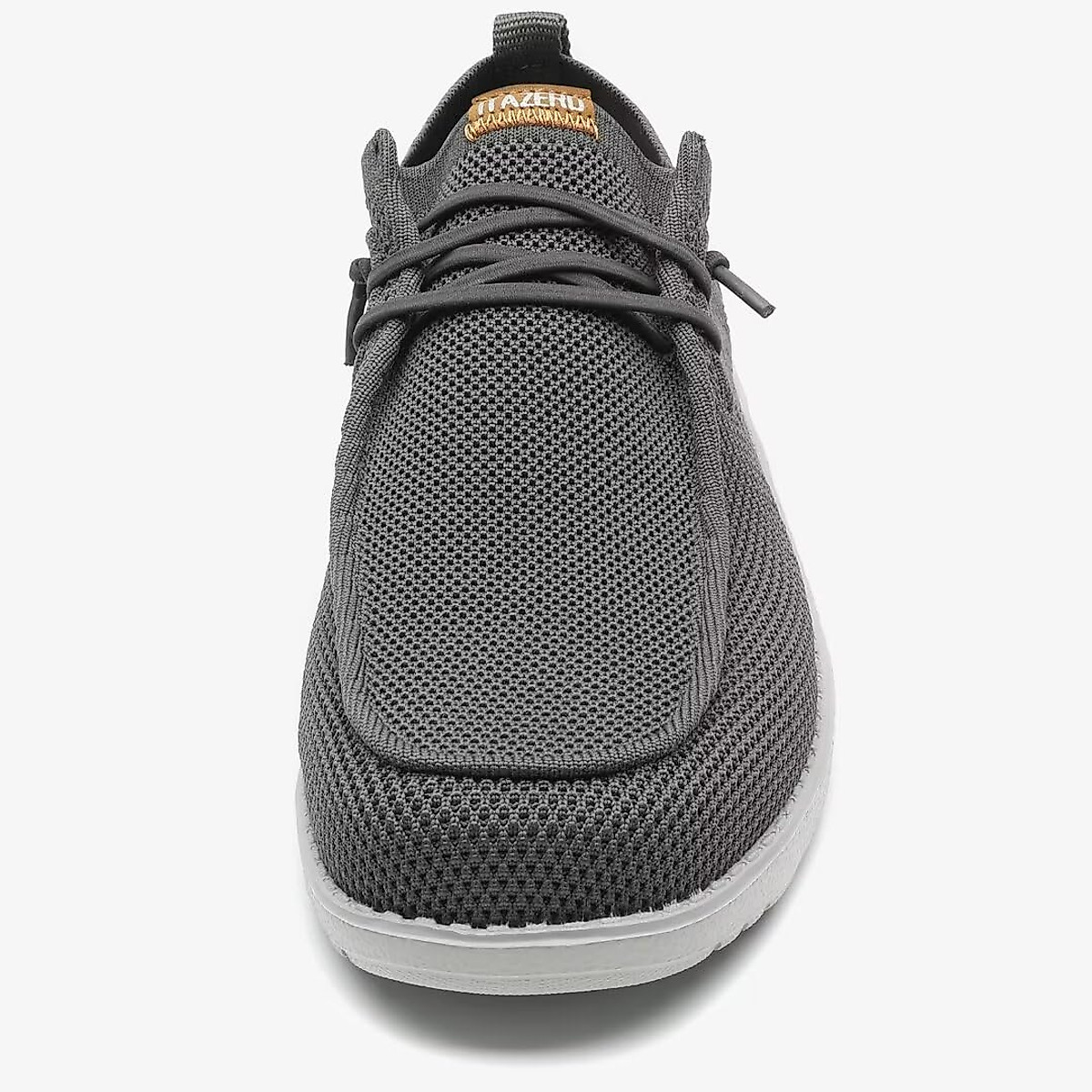 1TAZERO Wide Shoes for Men - Slip on Shoes for Men with Arch Support Diabetic Loafers for Big and Tall Diabetes Bunions Swollen Feet Plantar Fasciitis (Dark Grey 9.5)