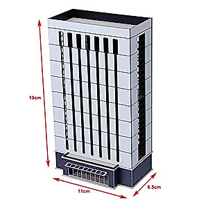 EatingBiting（R） N Scale 1/150 1/160 Modern Enterprise Government Skyscraper Buildings Models Realism Scene for DIY Sand Table Garden Micro Landscape Ornaments Decor Supply DIY Player Spray Painting