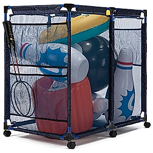 PARANTA Pool Storage Bin, Ball and Toy Mesh Container, Blue(36" x36" x24")
