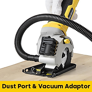 ENVENTOR Mini Circular Saw, 4.8A Electric Circular Saw Corded with Laser Guide, 4000RPM, 3 Saw Blades 3-3/8" Max Cutting Depth 1-1/16", Compact Hand Saw for Wood, Soft Metal, Tile, Plastic Cuts