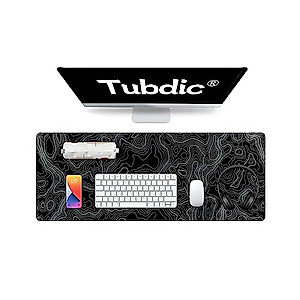 Gaming Mouse Pad Large Desk Mat Topographic Mouse Pad Gaming Mousepad Large 31.5 x 11.8in Desk Mat Desk Pad Extended XL Black Mouse Pad for Keyboard with Anti-Slip Rubber Base Mouse Mat Keyboard Pad