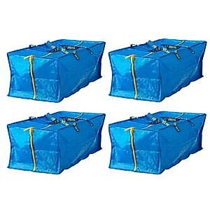 Ikea 901.491.48 Frakta Storage Bag, Blue, 4 Pack (Premium bag)