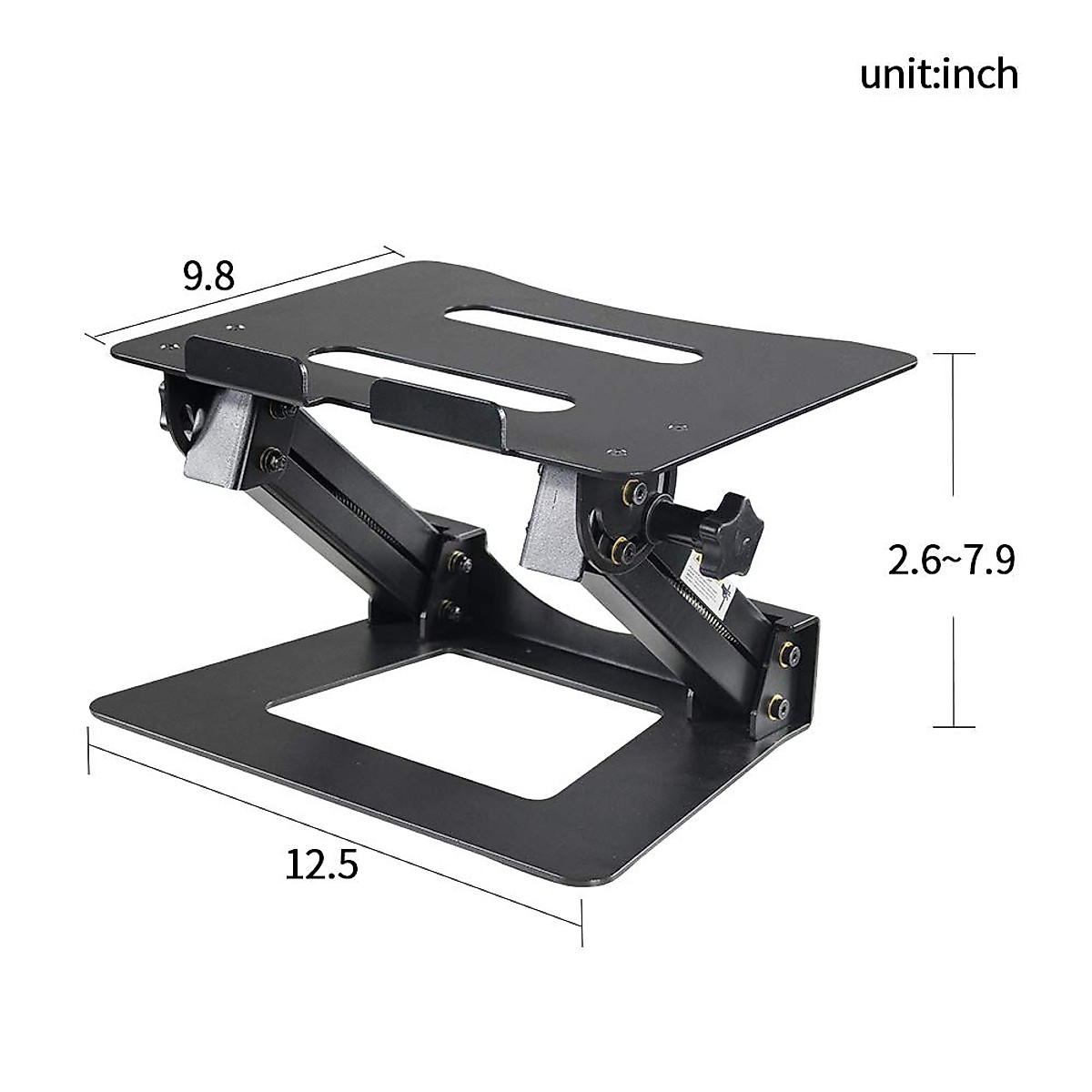 IKON MOTORSPORTS Adjustable Laptop Stand, Portable Ergonomic Computer Notebook Holder Stand Compatible with MacBook, Air, Pro, Tablets and Laptops, Black
