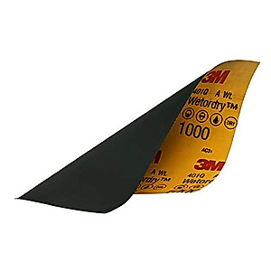 3M Wetordry Sandpaper, 32021, 1000 grit, 9 in x 11 in, 5 Sheets Per Pack