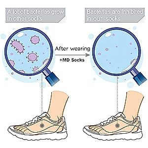 +MD Mens Bamboo Seamless Low Cut Athletic Socks Moisture Wicking Cushioned No Show Running Socks 4Navy13-15