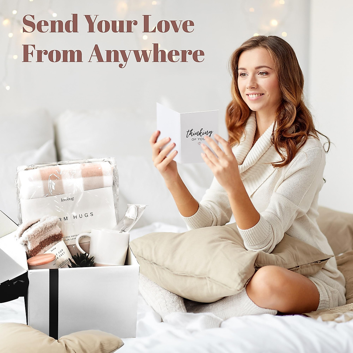 lovebug Get Well Soon Gift Baskets for Women - Self Care Gifts for Women Care Package for Women, Thinking of You Gift Basket After Surgery, Thinking of You, Birthday, Sick Friend - Gift Set for Women