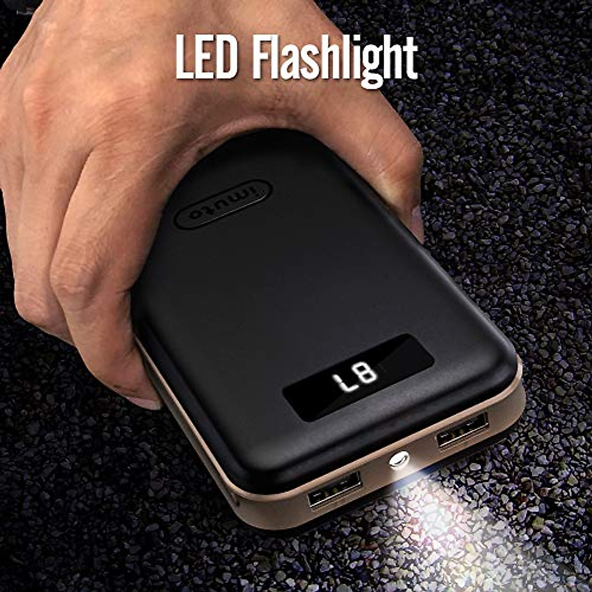 imuto 20000mAh Portable Charger Compact Power Bank External Battery Pack LED Digital Display Smart Charge Compatible with iPhone 12 Max Pro 11 XR 10 7 Plus, Samsung S10 Plus, Note 10, Tablets & More
