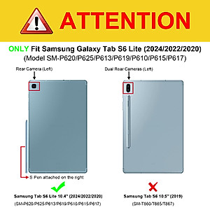 FINTIE Keyboard Case for Samsung Galaxy Tab S6 Lite 10.4 Inch 2024/2022/2020, Soft TPU Back Cover with S Pen Holder Detachable Wireless Bluetooth Keyboard, Composition