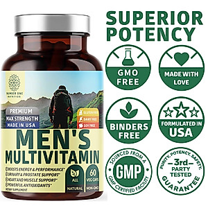 N1N Premium Magnesium Complex and Men's Multivitamins, All Natural Supplements to Improve Energy, Immunity and Support Bone, Muscle and Nerve Function, 2 Pack Bundle