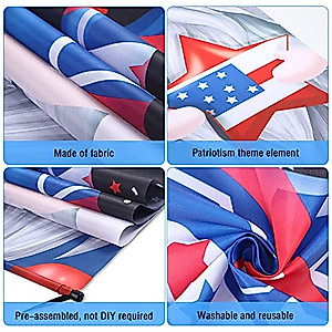 Labor Day Patriotic Banner Decorations Blue Red American Gnome Welcome Banners 4th of July Independence Day Gnomes Porch Signs for Memorial Day Party Home Decorations Party Supplies