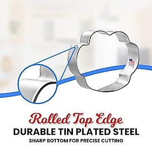 Paw Print Tin Cookie Cutter 2.25 Inch – Made in the USA – Foose Cookie Cutters Tin Plated Steel - Paw Print Tin Cookie Mold
