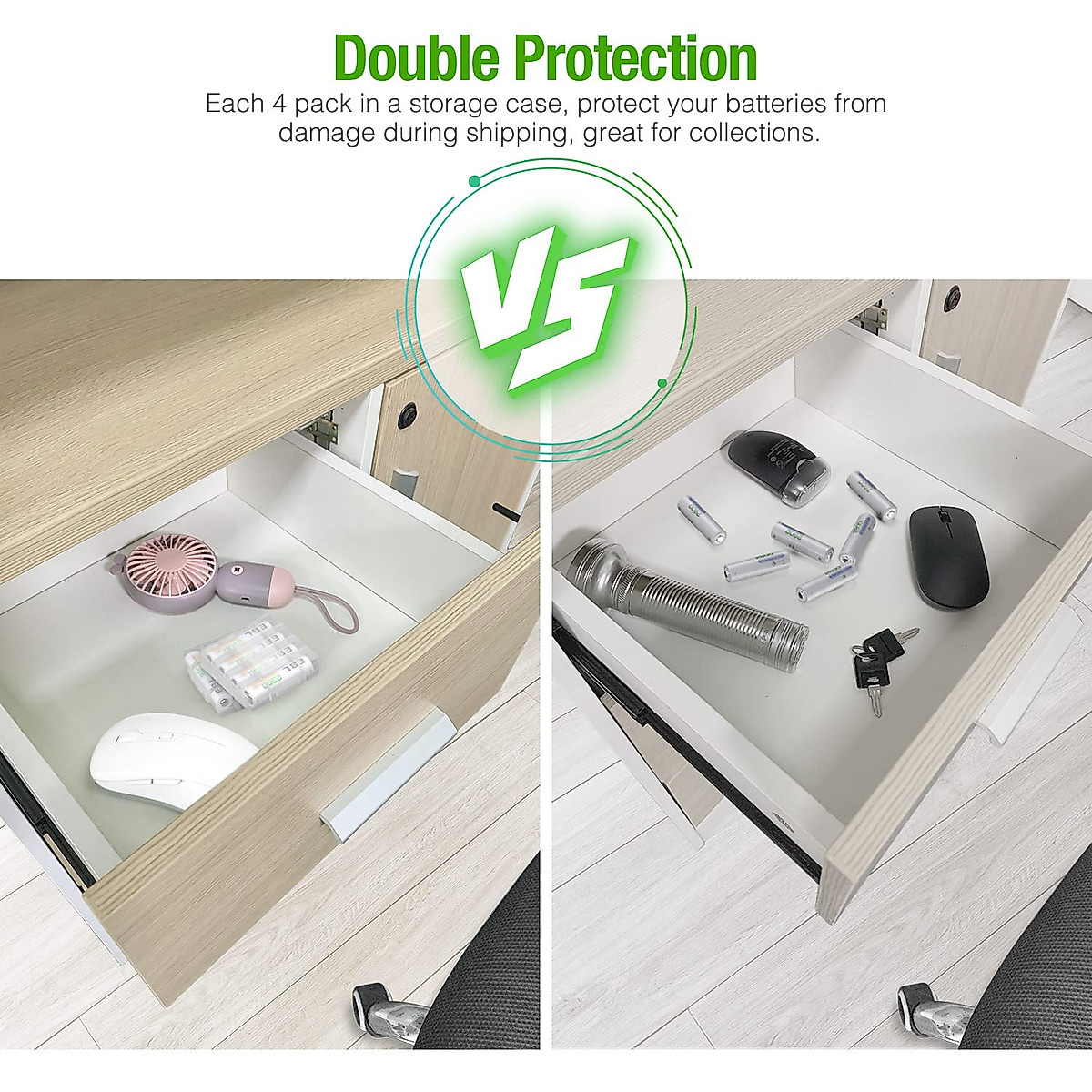 EBL 12 Counts Ni-MH Rechargeable AAA Batteries 1.2V Pre-Charged with Storage Box(800mAh)