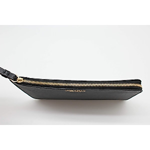 Kate Spade New York Cameron Medium L-Zip Leather Wristlet Pouch Wallet Black