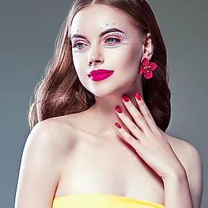 ZZXLLRO 3 Sets Star Face Stickers Jewels, Holographic Face Gems Stick on, Eyeliner Stickers, Pearls Makeup Rhinestones for Women Girls Eye Halloween Cosplay Rave Club Party