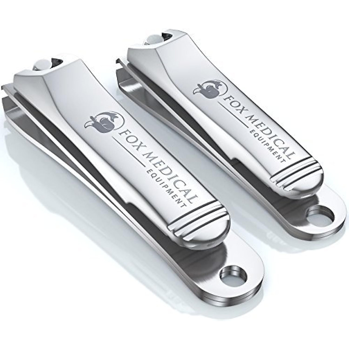 Fox Medical Equipment Professional Nail Clippers - Toenail Clipper for Thick Toenails - Stainless Steel Fingernail Clipper Toe Nail Clipper Set for Men Women Seniors - Best Travel Finger Nail Clip