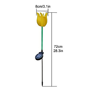 ACJRYO Solar Garden Stake Lights, 2 Pack Tulip Solar Garden Lights Waterproof LED Solar Decorative Powered Lights for Garden Pathway Walkway Patio Lawn Yard Cemetery, Blue