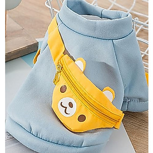 Dog Adorable Clothes with Sling Bag, Pet Cute Ourfit for Small Medium Girl Boy Puppy Dogs Cats, Machine Washable Sweatshirt Jacket Coat t-Shirt Costume Vest