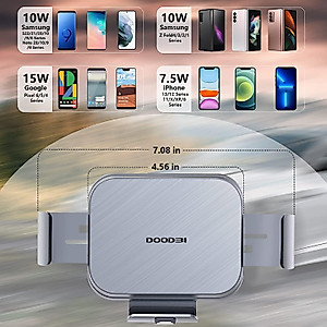 15W Wireless Car Charger for Samsung Galaxy Z fold 5/4/3/2,[Dual Coils] Auto-Clamping Air Vent Dashboard Car Phone Holder for Galaxy Z Fold 4 Car Mount(with QC3.0)