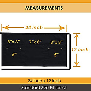 Brtex Server Aprons with 5 Pockets (2 Pack) – Commercial Grade Black Waist Aprons for Women Men – Restaurants Cafes Bars Home & Kitchen Apron 24x12 Fits Every Waist