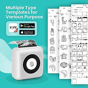 Mini Sticker Printer - Mini Printer Sticker Maker, Bluetooth Thermal Mini Printer for Note, 304 DPI Note Sticker Printer for School, Journal, Storage