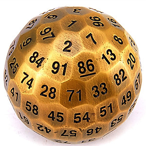 DND Metal Dice Set ,100 Sided die Dungeon Dragon Dice Skull Splitter Polyhedral The New D100 Giant Metal Dice Set D&D (The Diameter of 1.97in)