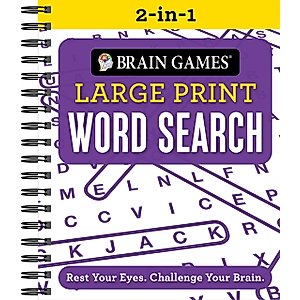 Brain Games 2-in-1 - Large Print Word Search: Rest Your Eyes. Challenge Your Brain.