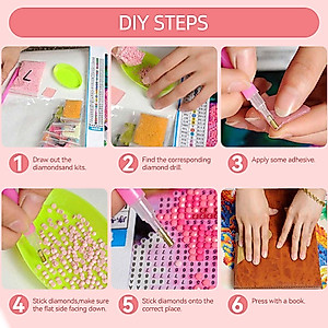 DIY 5D Diamond Painting by Number Kits,Full Drill Crystal Rhinestone Embroidery Pictures Arts Craft for Home Wall Decoration Deer 11.8×15.7Inches