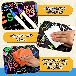 Personalized First Day and Last Day of School Sign 13" x 16" Large Chalkboard Style Photo Prop Back to School Supplies - 2 Pcs