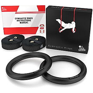 Gymnastic Rings and Straps - Heavy Duty for Gymnastics, Crossfit, & Fitness Training - Best Olympic Home Gym Set